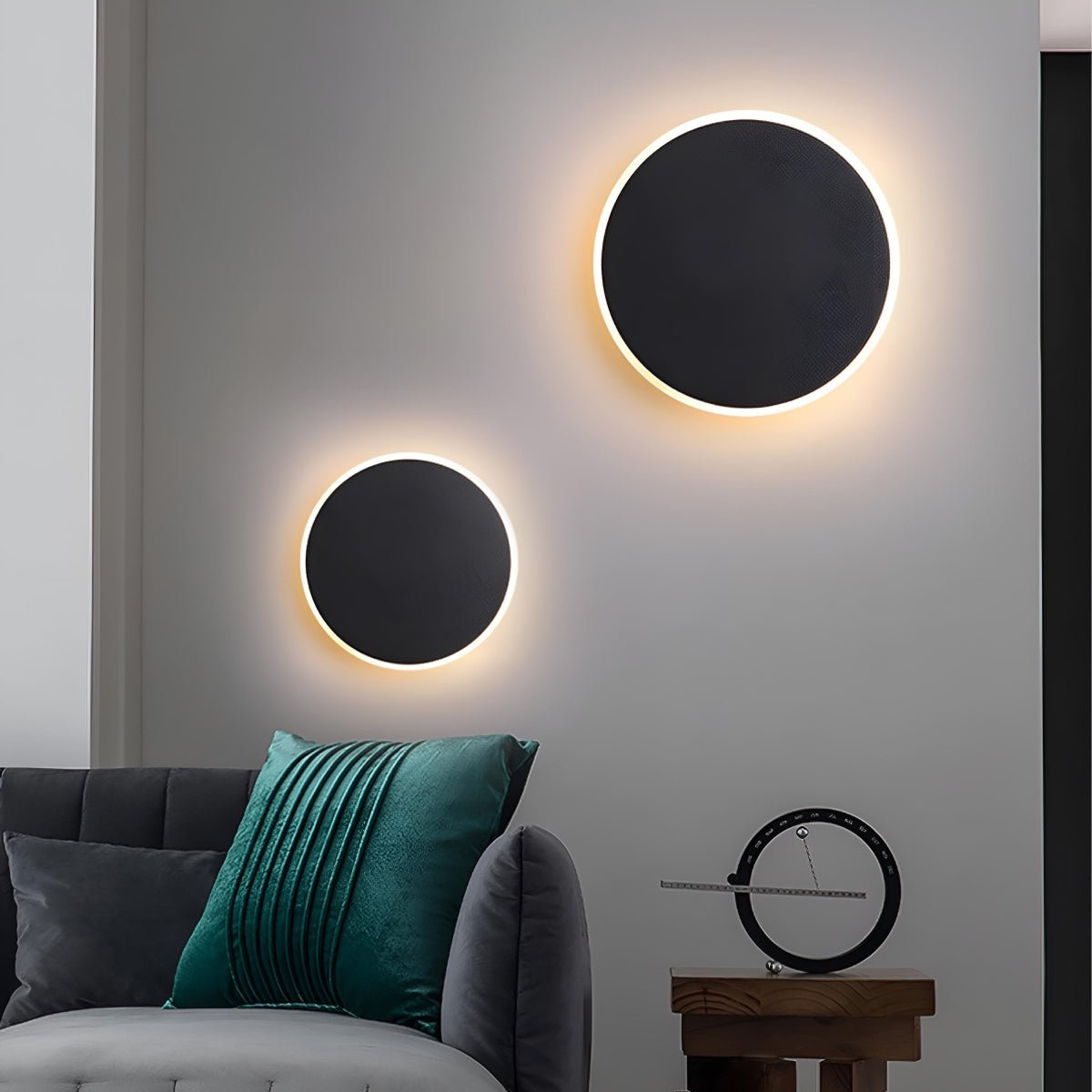 Geometric LED Wall Sconce with Touch Control – Minimalist Concealed ...