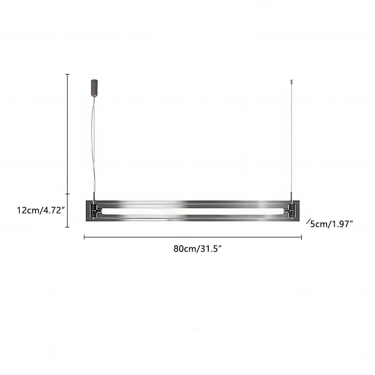 Modern Minimalist Glass LED Line Frame Light Strip Pendant Lights For ...