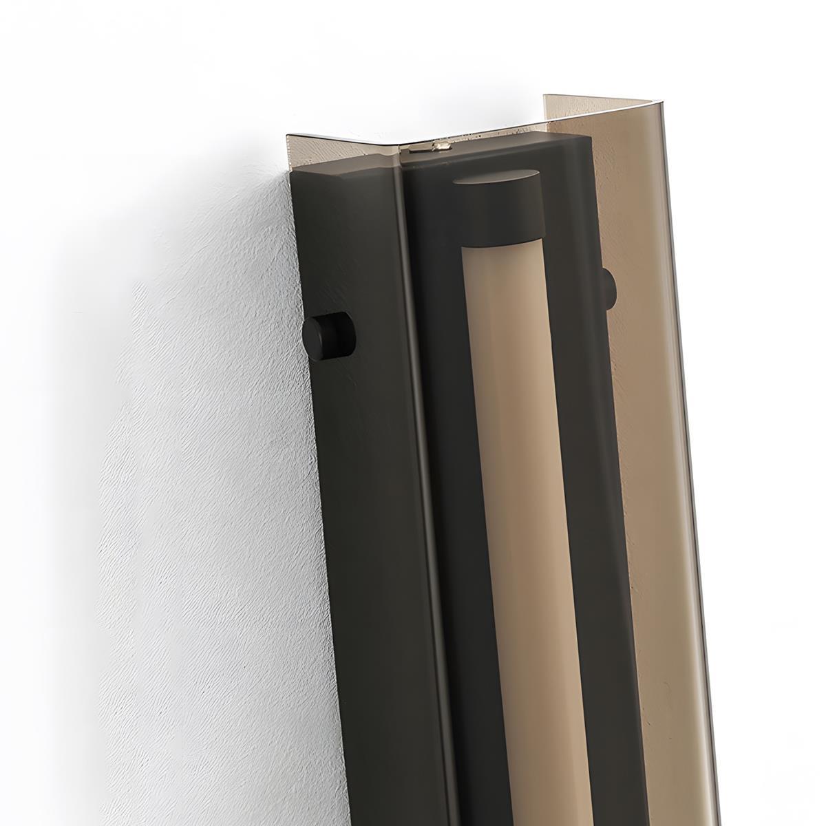 Modern Grid Minimalist Glass Long Strip LED Indoor Wall Sconce Lighting ...