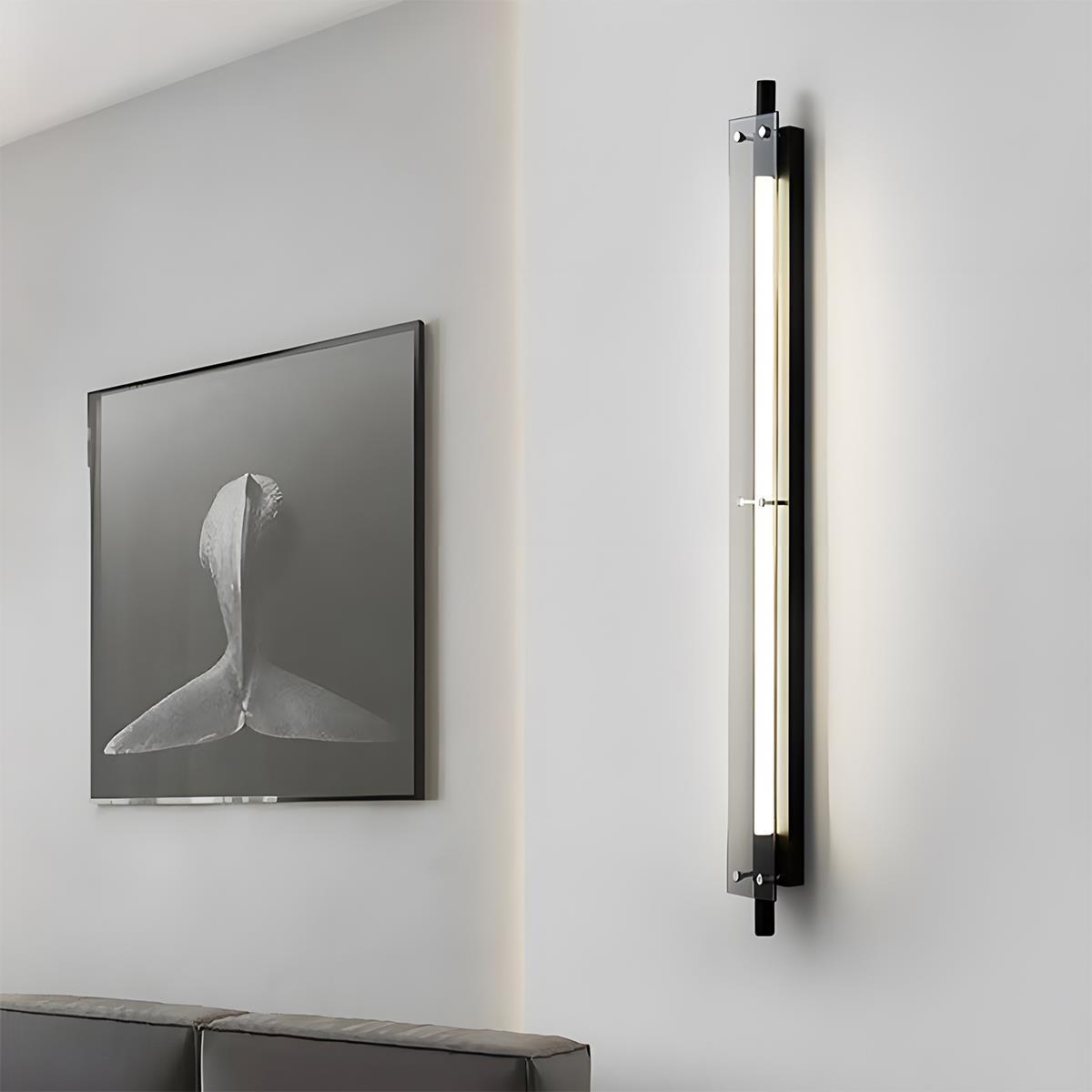 Modern Nordic Minimalist Glass Long Strip LED Indoor Wall Sconce ...