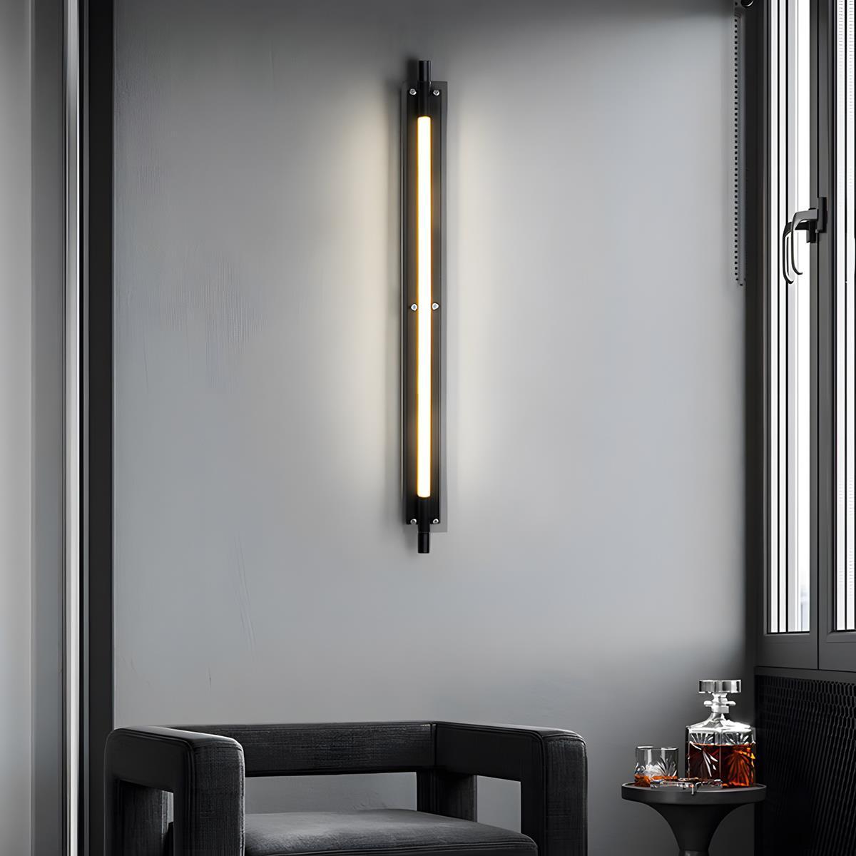 Modern Nordic Minimalist Glass Long Strip LED Indoor Wall Sconce ...