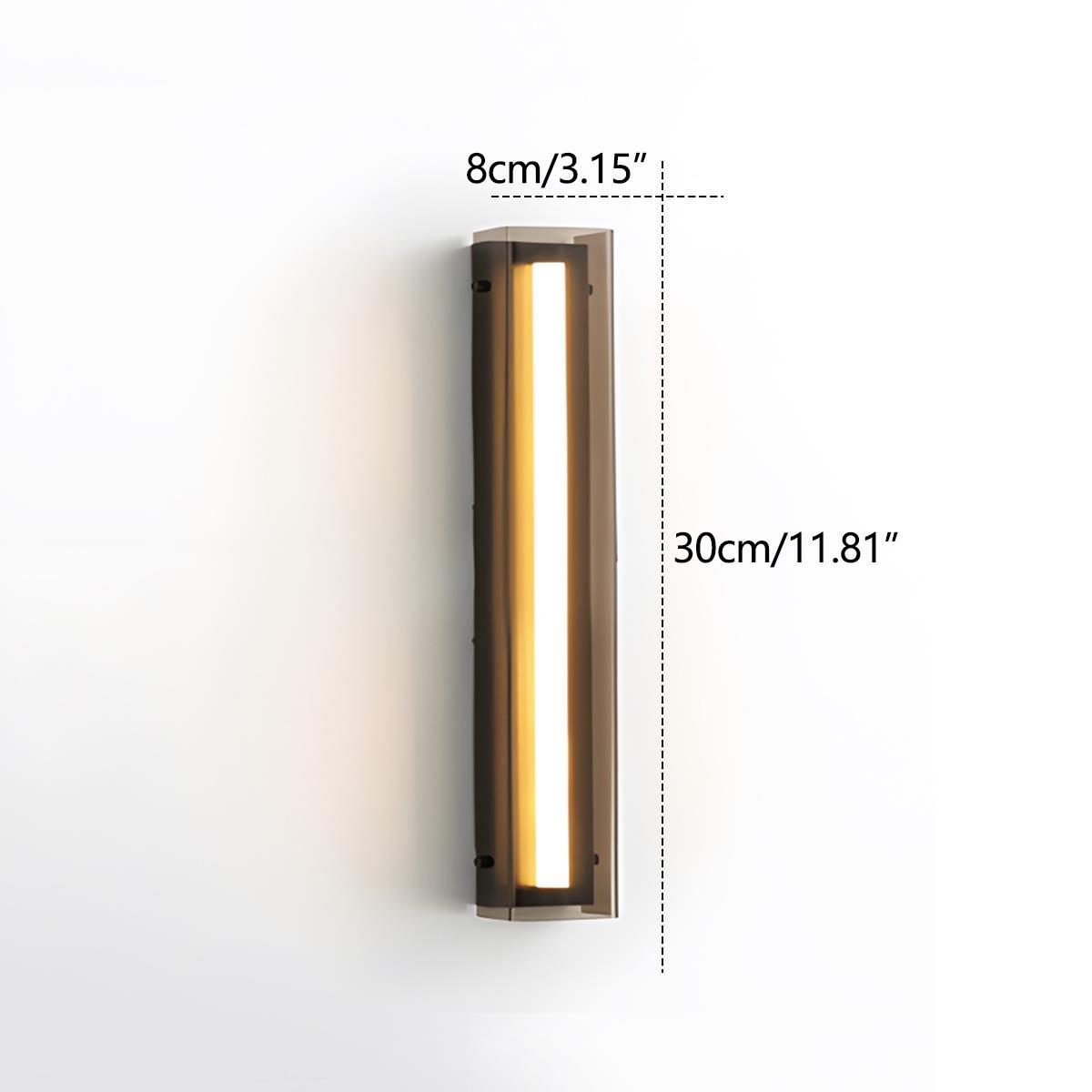 Modern Grid Minimalist Glass Long Strip LED Indoor Wall Sconce Lighting ...