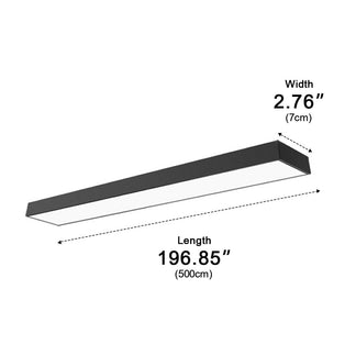 Modern Sky Line Minimalist LED Long Strip Pendant Lights Ceiling Lamp ...
