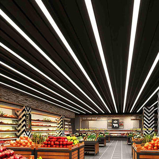 Modern Sky Line Minimalist LED Long Strip Pendant Lights Ceiling Lamp ...