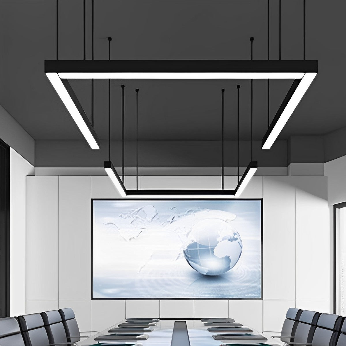 Modern Sky Line Minimalist LED Long Strip Pendant Lights Ceiling Lamp ...