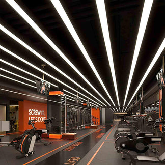 Modern Sky Line Minimalist LED Long Strip Pendant Lights Ceiling Lamp ...