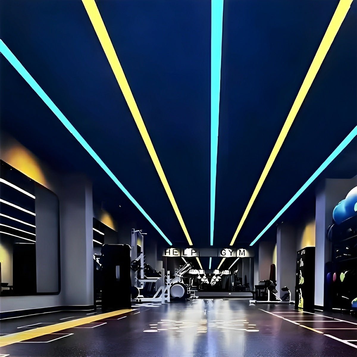 Modern Sky Line Minimalist LED Long Strip Pendant Lights Ceiling Lamp ...