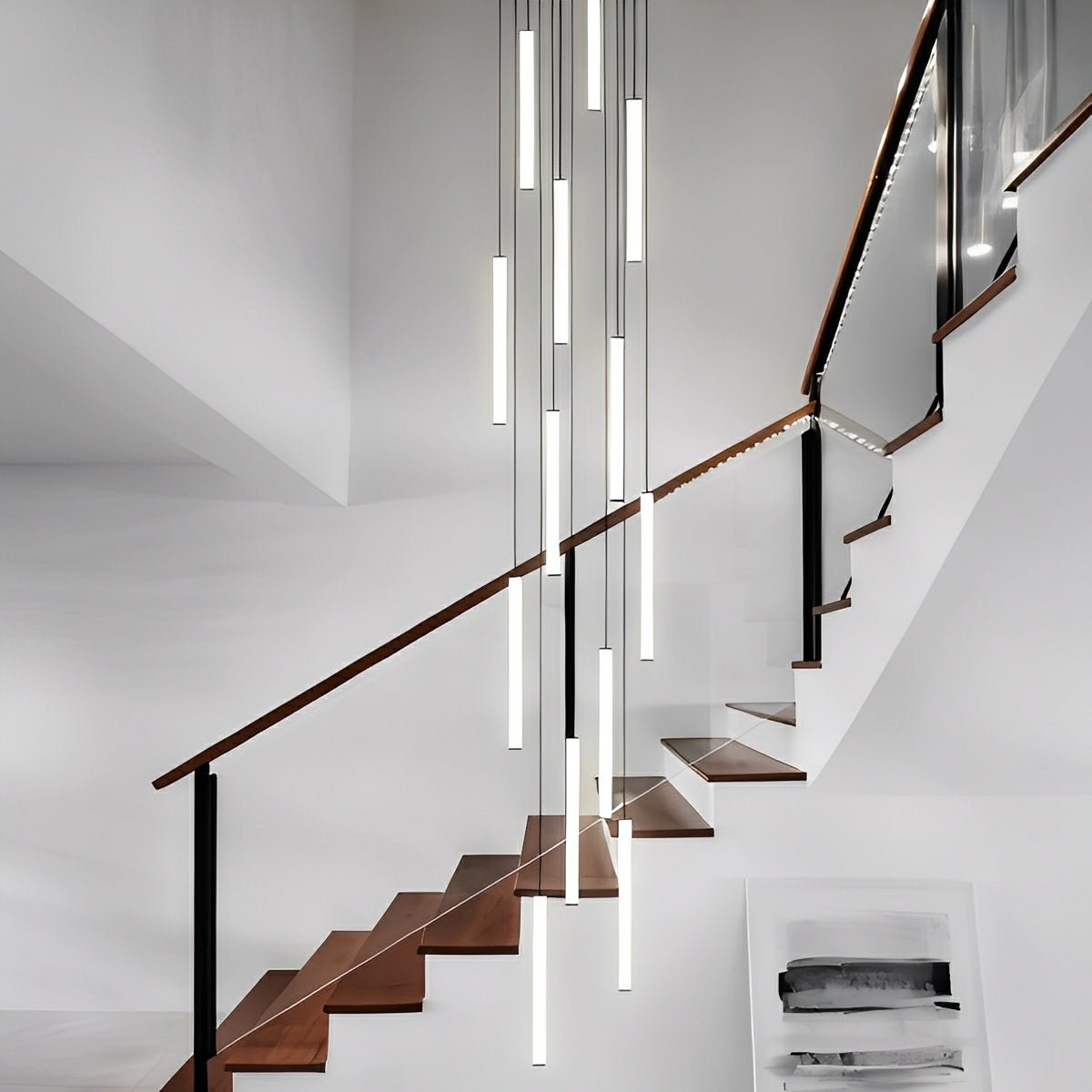 Modern Minimalist LED Staircase Linear Pendant Chandelier – Flyachilles