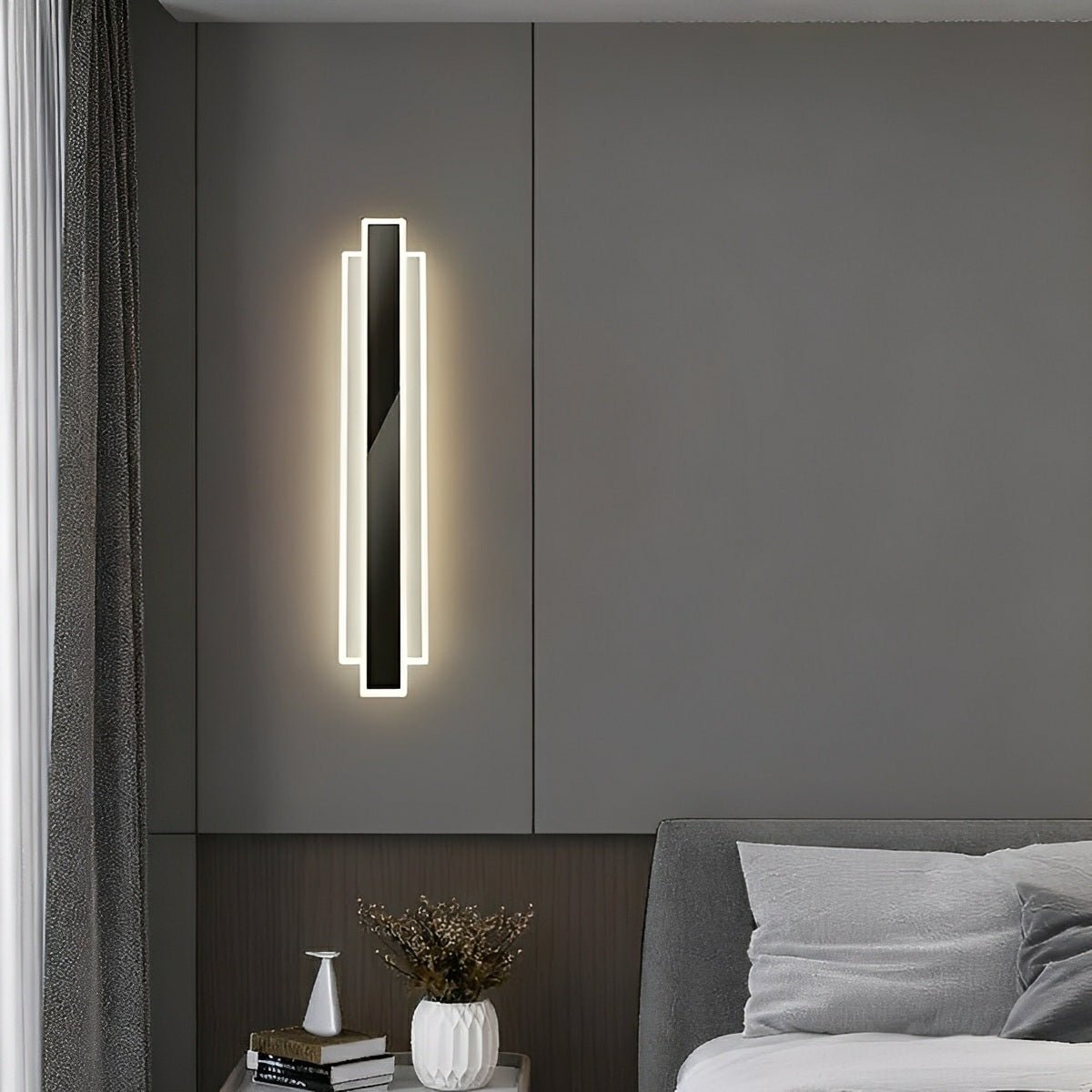 Modern Minimalist LED Long Strip Wall Sconce – 3-Color Light – Flyachilles