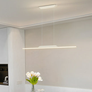 Modern Minimalist Long Strip Line Light LED Pendant Lights Hanging ...