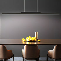 Modern Minimalist Long Strip Line Light LED Pendant Lights Hanging ...