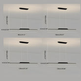 Modern Minimalist Long Strip Line Light LED Pendant Lights Hanging ...