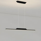 Modern Minimalist Long Strip Line Light LED Pendant Lights Hanging ...