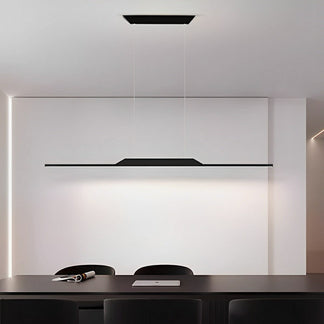 Modern Minimalist Long Strip Line Light LED Pendant Lights Hanging ...