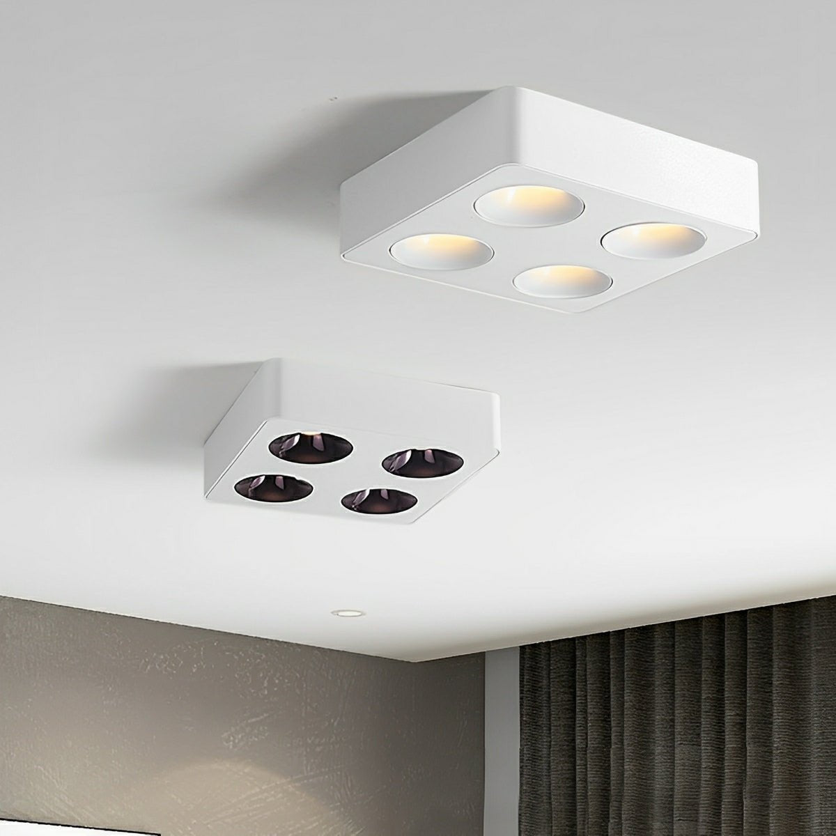 Modern Minimalist Square LED Ceiling Spot Light Aluminum Glare-free ...