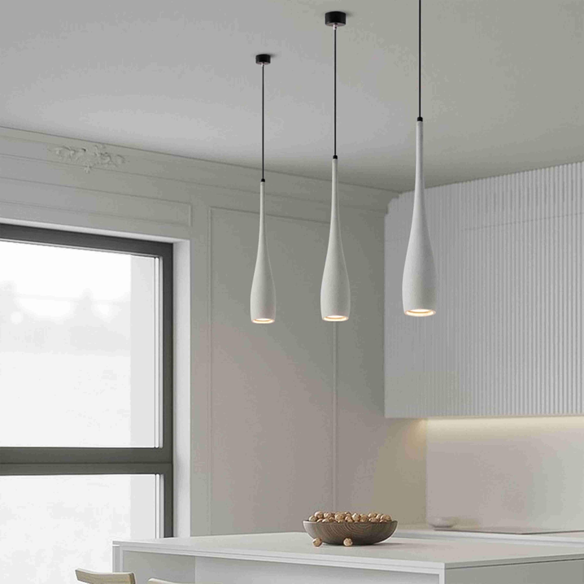 Modern Minimalist Water Drop Indoor Cement LED Pendant Lights Ceiling ...
