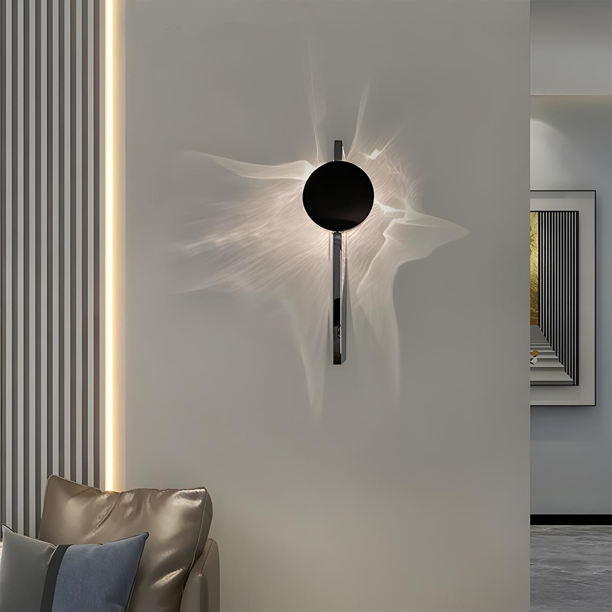Modern Minimalist Water Waves Rotatable LED Wall Sconce Lighting Wall ...