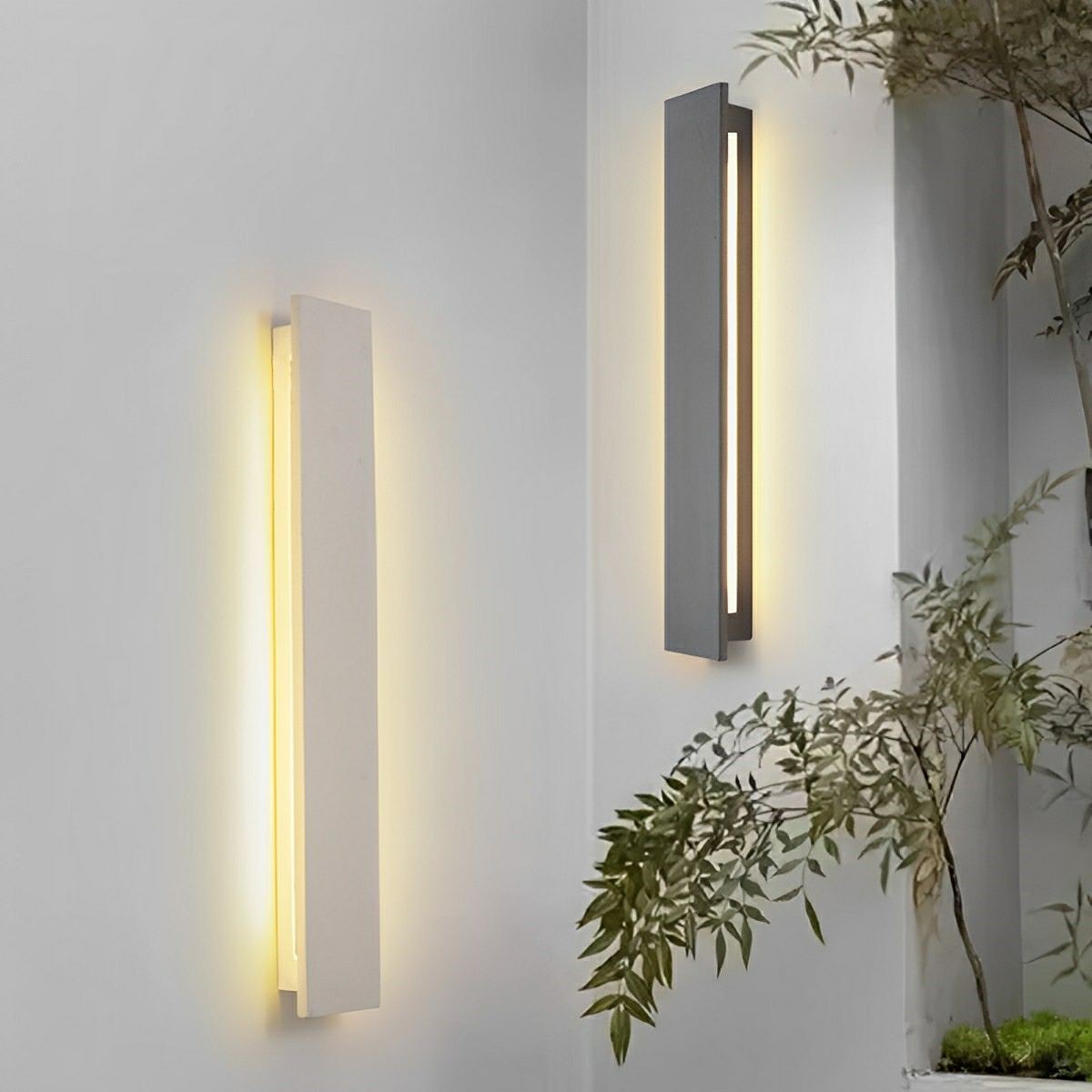 Modern Minimalist Waterproof Outdoor Cement Long Strip LED Porch Light ...