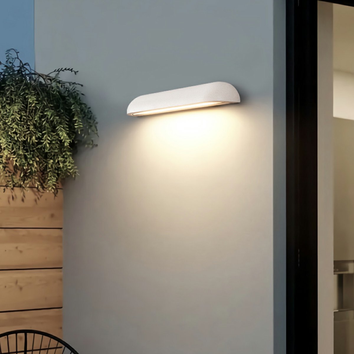 Modern Minimalist Waterproof Outdoor Cement Long Dome LED Porch Light ...