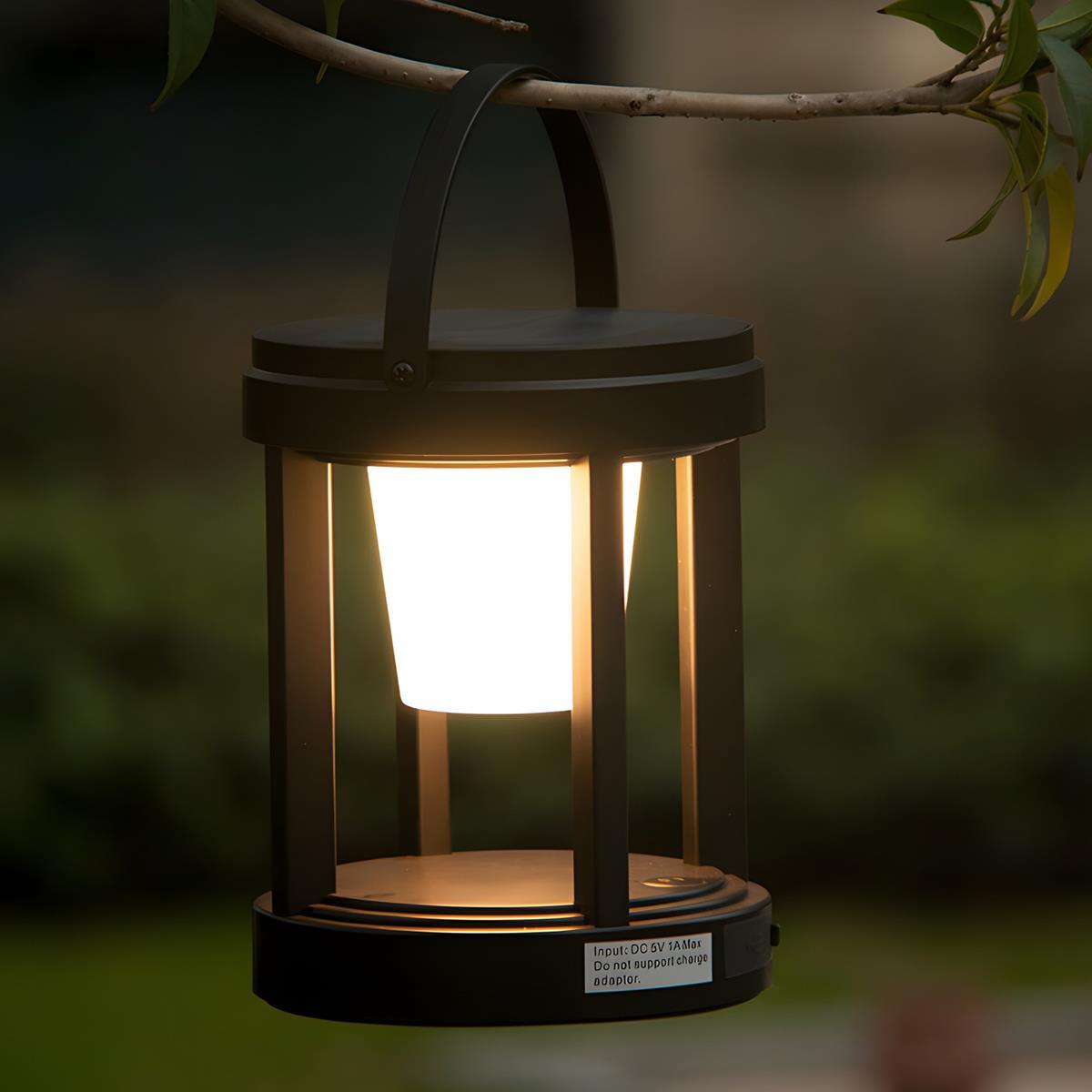 Modern Minimalist Waterproof Solar LED Outdoor Lantern Light Table Lamp ...