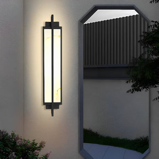 Modern Rectangular LED Wall Light Matt Black Wall Sconce Lighting ...
