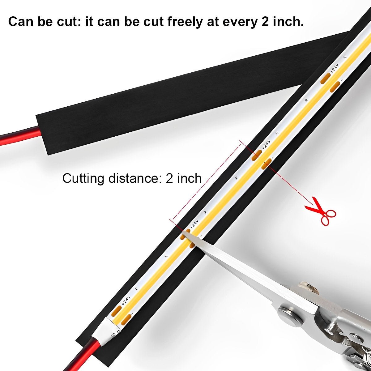 Modern DIY Sky line Rotatable Intelligent Dimming COB LED Long Strip ...