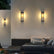 Modern Solar Waterproof Cylinder Striped Glass Outdoor LED Porch Wall Sconce Lighting Wall Lamp ...