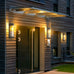 Modern Solar Waterproof Cylinder Striped Glass Outdoor LED Porch Wall Sconce Lighting Wall Lamp ...