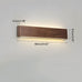 Modern Minimalist Walnut Solid Wood Rectangular LED Indoor Wall Sconce ...