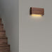 Modern Minimalist Walnut Solid Wood Rectangular LED Indoor Wall Sconce ...