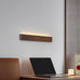 Modern Minimalist Walnut Solid Wood Rectangular LED Indoor Wall Sconce ...