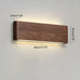 Modern Minimalist Walnut Solid Wood Rectangular LED Indoor Wall Sconce ...