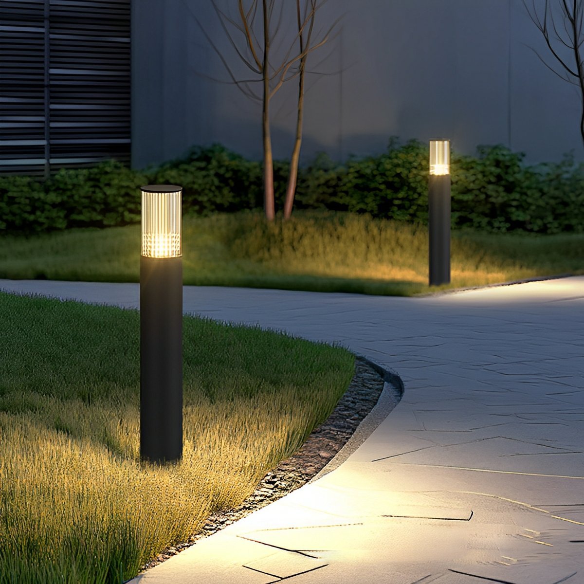Modern Waterproof Cylinder Outdoor Garden LED Lawn Pillar Lights ...