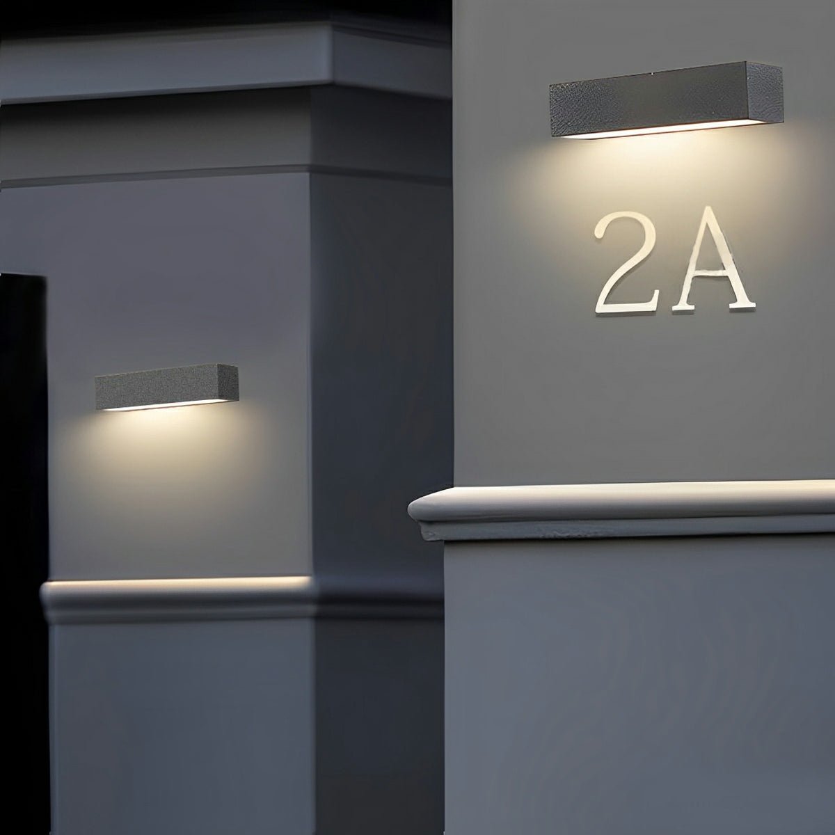 Modern Waterproof Outdoor Cement Rectangular Down LED Porch Lights ...