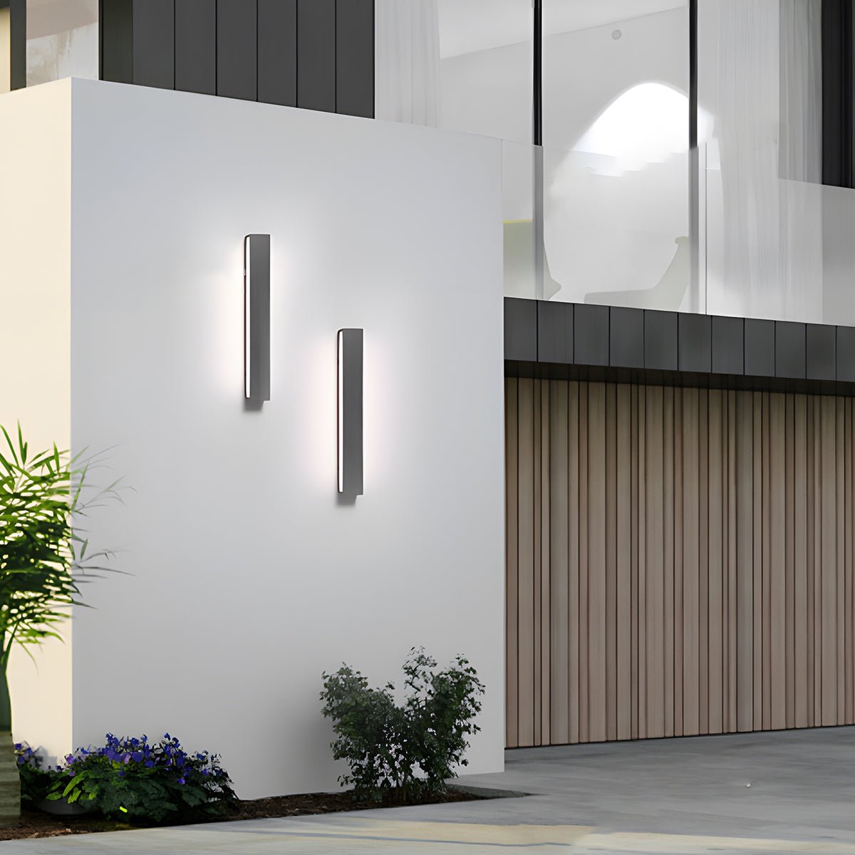Modern Waterproof Outdoor Cement Rectangular Up&Down LED Porch Lights ...