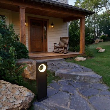 Modern Waterproof Ring Hollow Round Pathway Light LED Outdoor Lawn ...