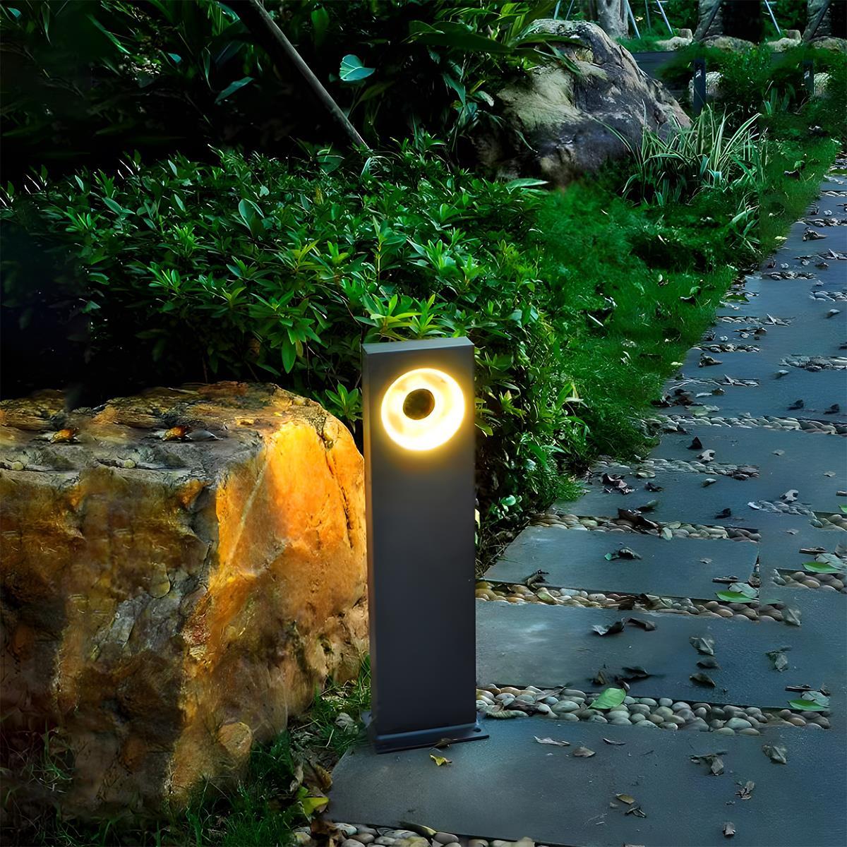 Modern Waterproof Ring Hollow Round Pathway Light LED Outdoor Lawn ...