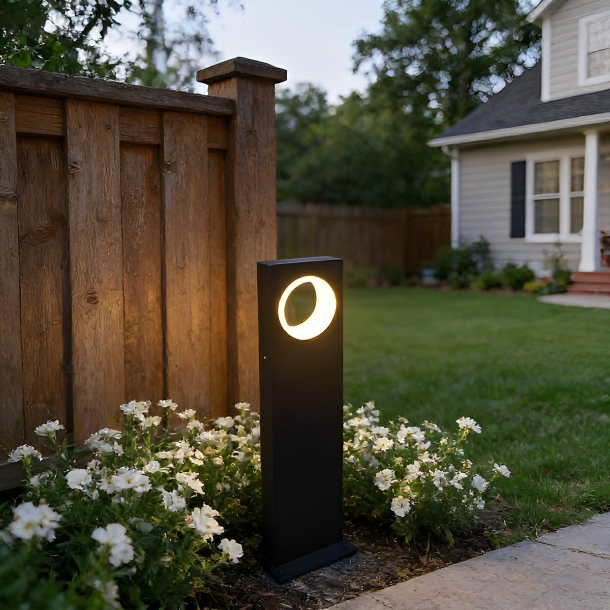 Modern Waterproof Ring Hollow Round Pathway Light LED Outdoor Lawn ...