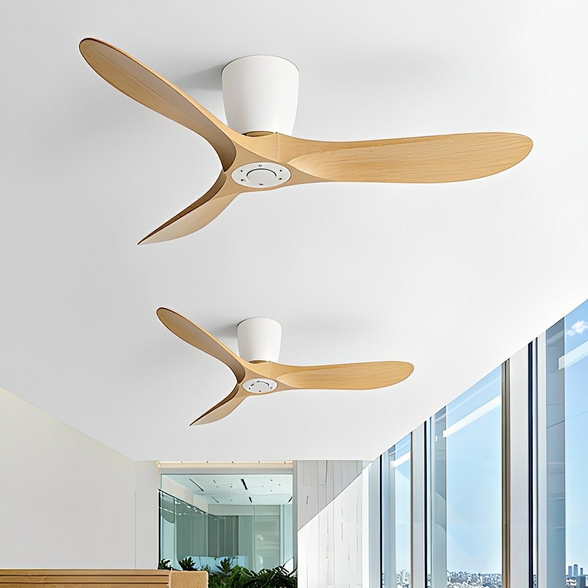 Modern Wing Blade Ceiling Fan, DC Motor 6-Speed Reversible Minimalist ...