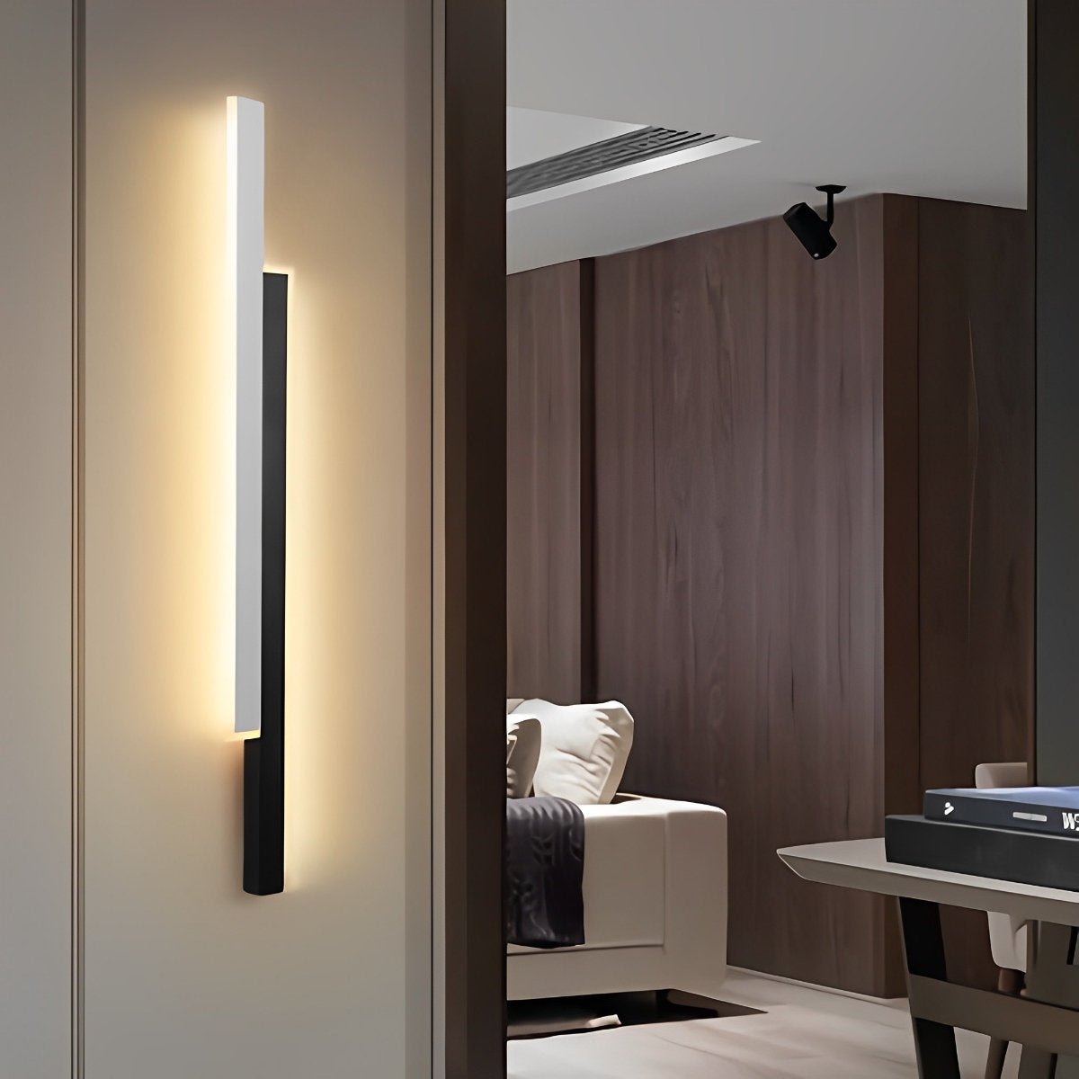 Nordic Modern Minimalist Double Long Strip LED Wall Light Wall Sconces For Living Room Bedroom ...