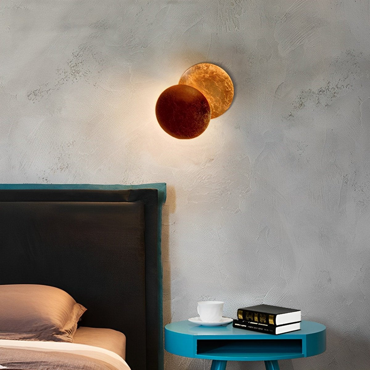 Nordic Postmodern Minimalist Wall Lamp Moon Eclipse Creative Wall ...
