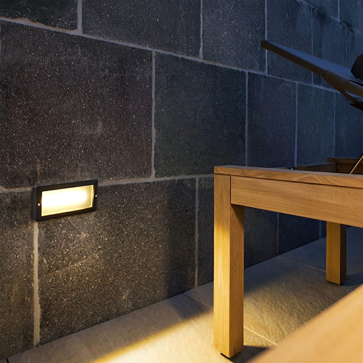 Outdoor Minimalist LED Recessed Stairway Wall Lights Step Pathway Light ...