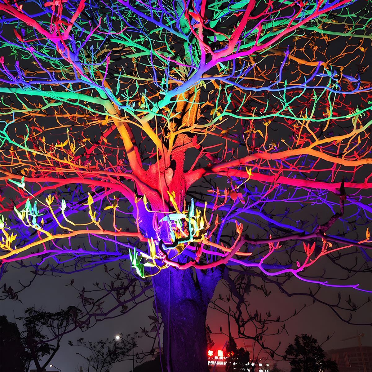 Outdoor Modern Waterproof Rainbow RGB LED Spot Lights Landscape Trees ...