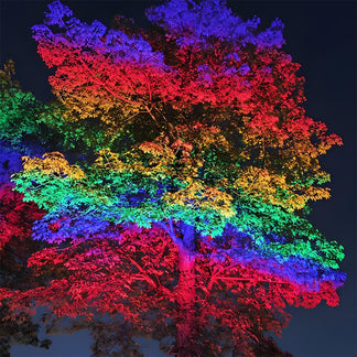Outdoor Modern Waterproof Rainbow RGB LED Spot Lights Landscape Trees ...
