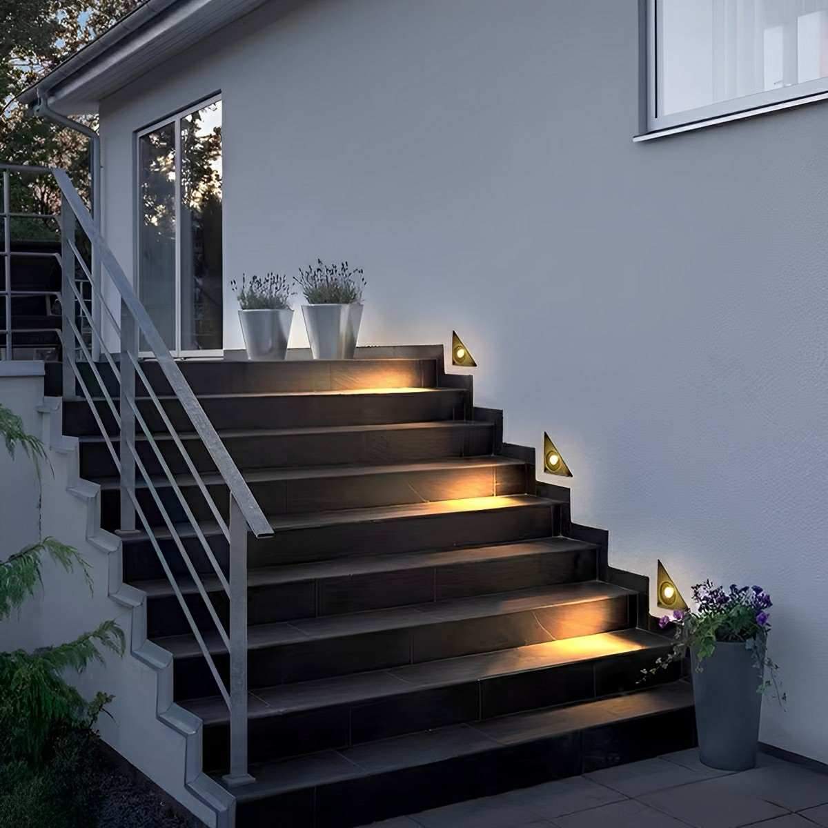 Outdoor Waterproof Recessed Light Stairs Corner LED Wall Lights Drive ...