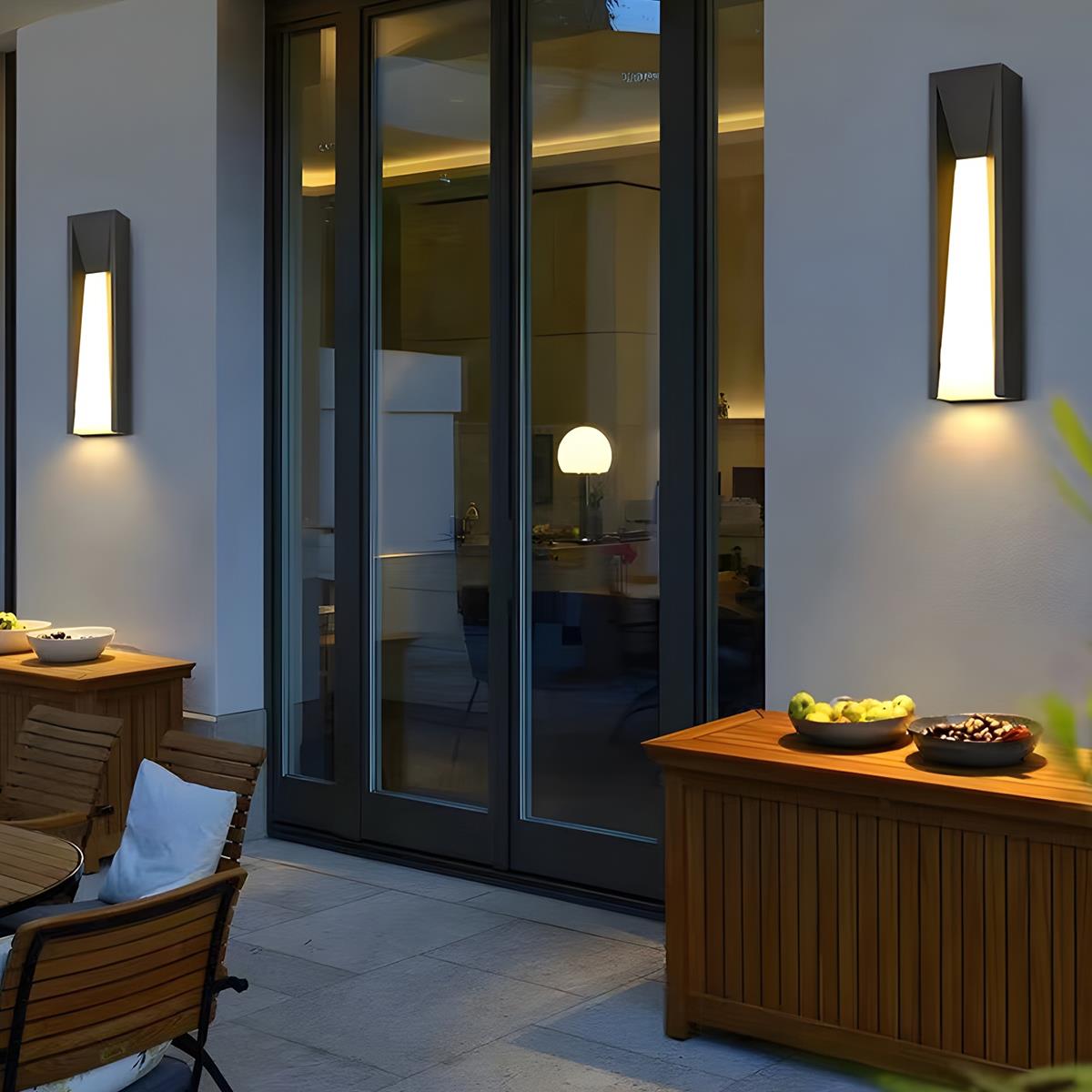 Rectangle LED Waterproof Modern Wall Sconces Lighting Exterior Lights ...