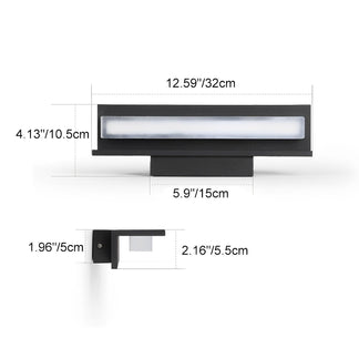 Rectangle Waterproof Modern Minimalist Outdoor Wall Porch Lights Wall ...