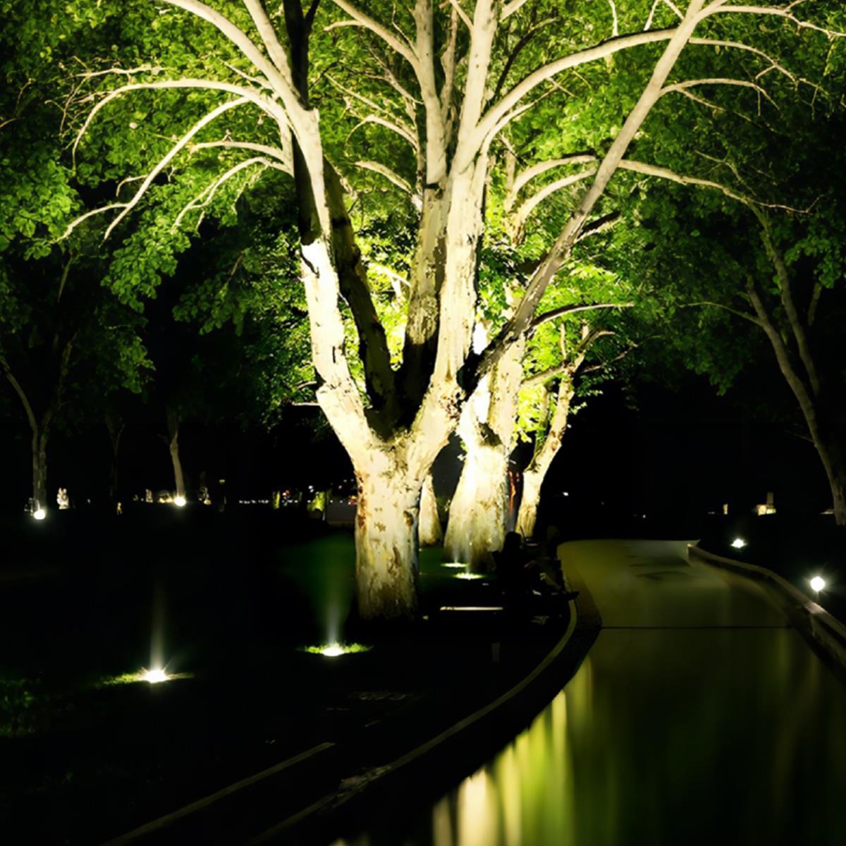 Round Waterproof Outdoor LED Spot Tree Lights Building Exterior Light ...
