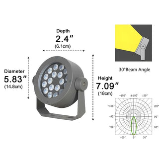 Round Waterproof Outdoor LED Spot Tree Lights Building Exterior Light ...