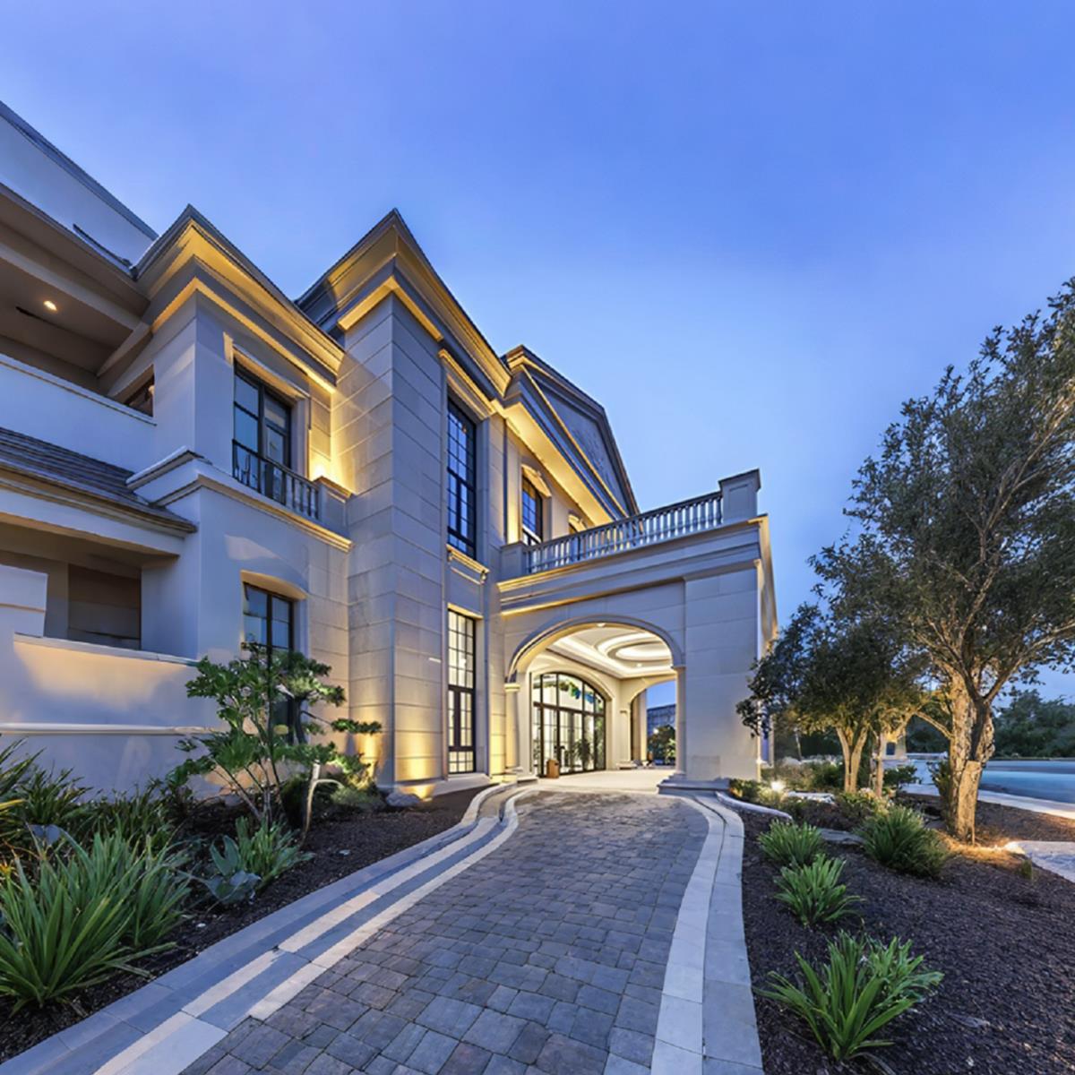 Round Waterproof Outdoor LED Spot Tree Lights Building Exterior Light ...